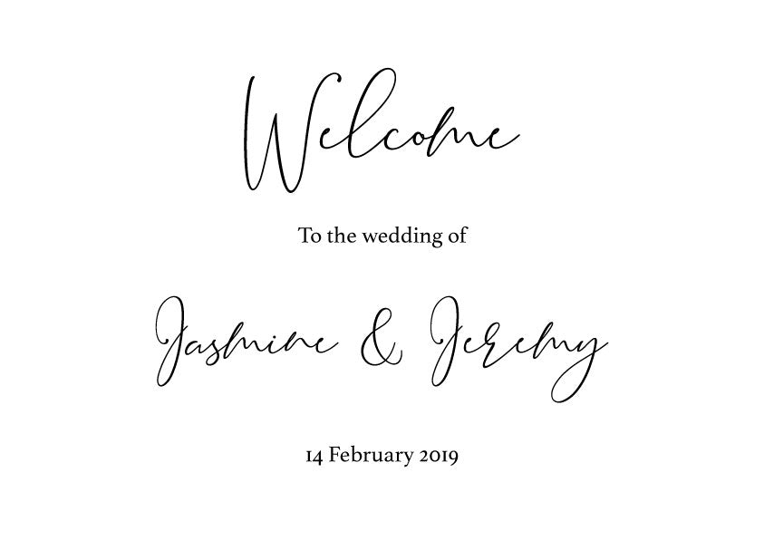 Black and White Welcome Sign – InstaFrames NZ