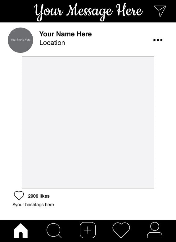 Black InstaFrame- Selfie Frame or Instagram Photo Prop Frame ...