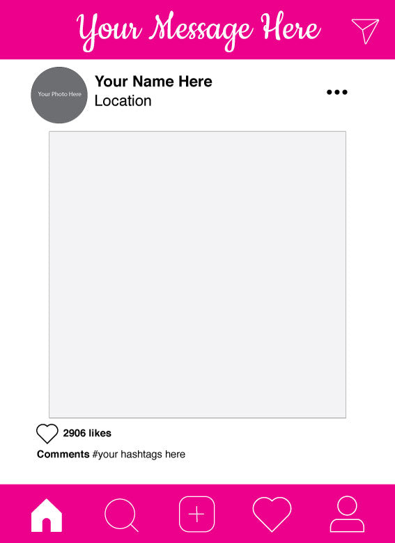 Pink InstaFrames- Selfie Frame or Instagram Photo Prop Frame ...
