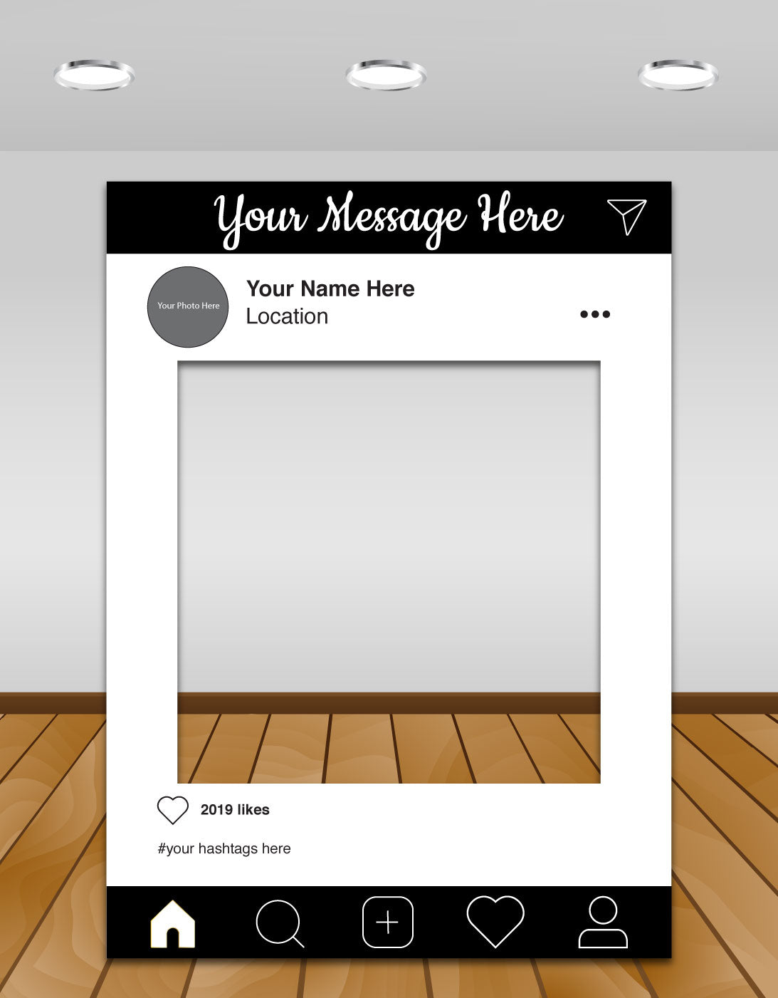 Colourfull InstaFrame - Selfie Frame or Instagram Photo Prop Frame ...