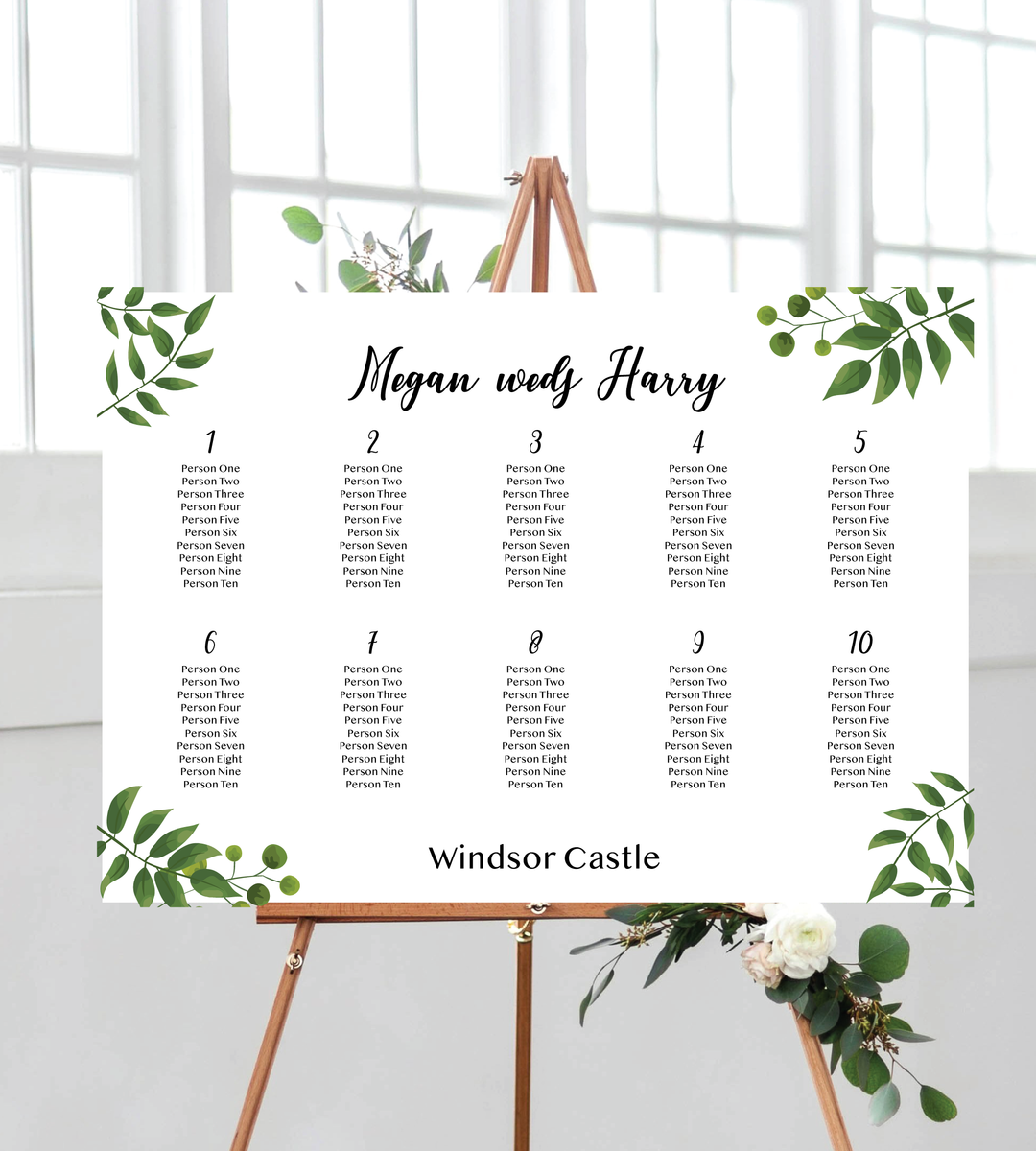 Garden Seating Chart - Landscape | InstaFrames Wedding Signage ...