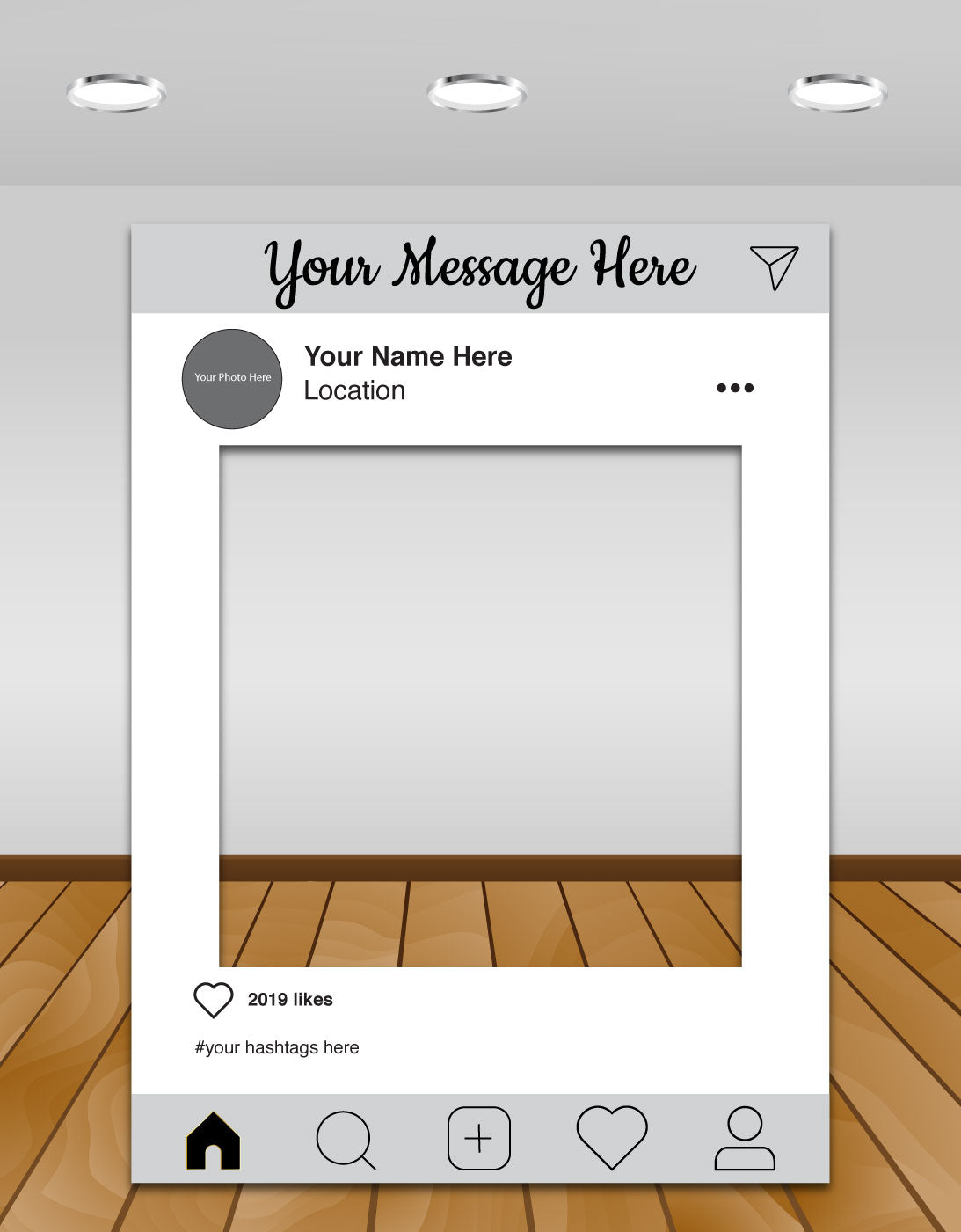 Colourfull InstaFrame - Selfie Frame or Instagram Photo Prop Frame ...