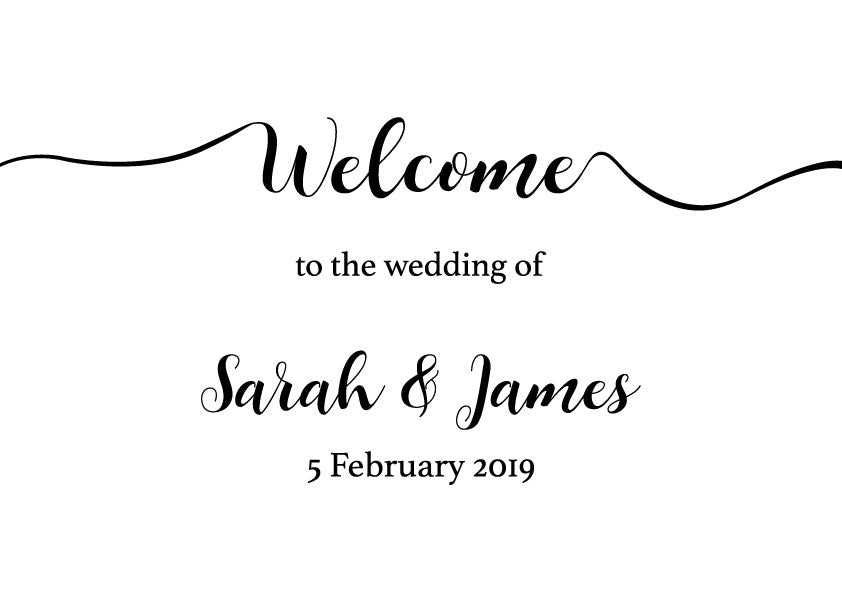 Calligraphy Welcome Sign - Landscape – InstaFrames NZ