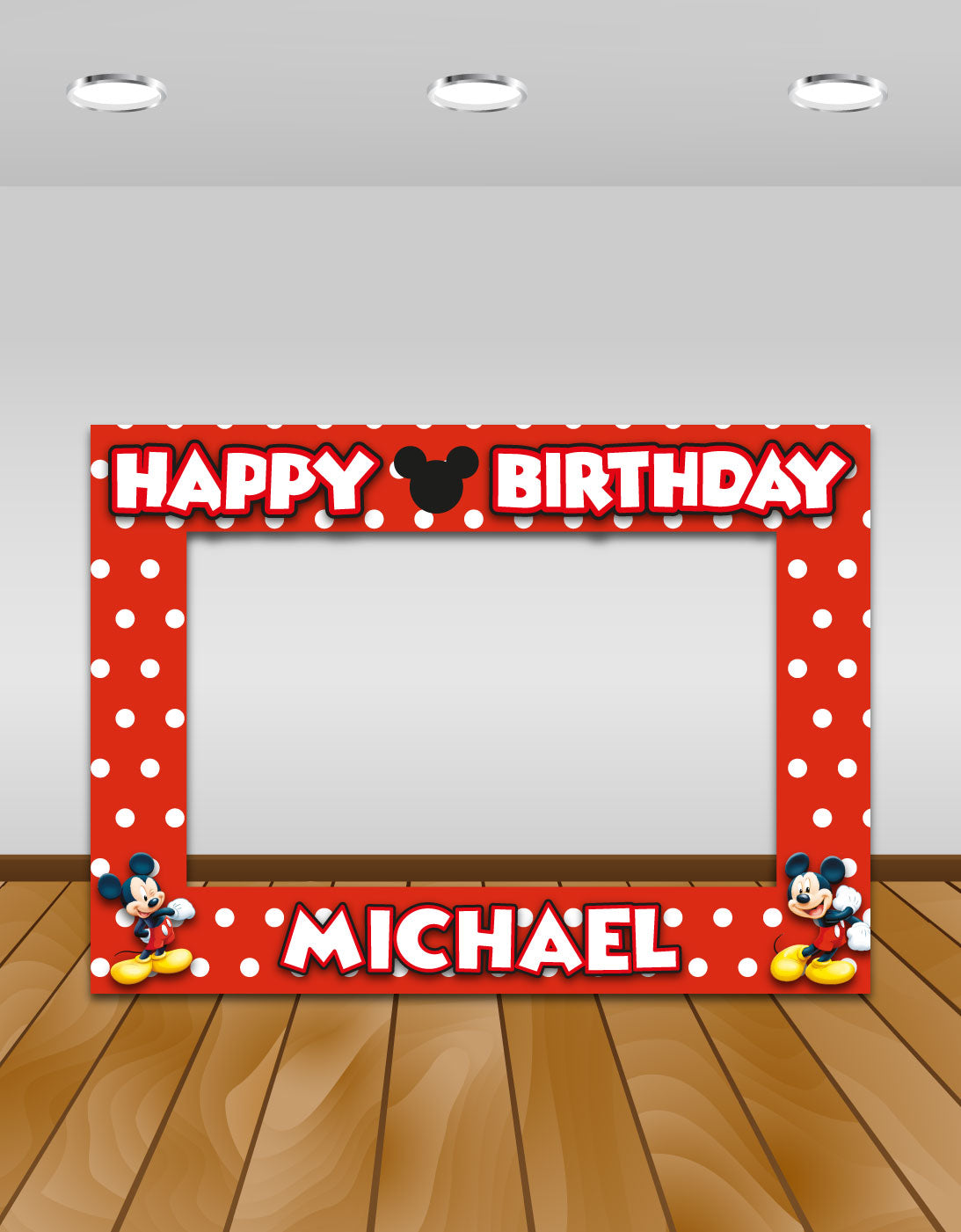 Mickey Mouse Birthday Frame Anniversaire Mickey Design Template