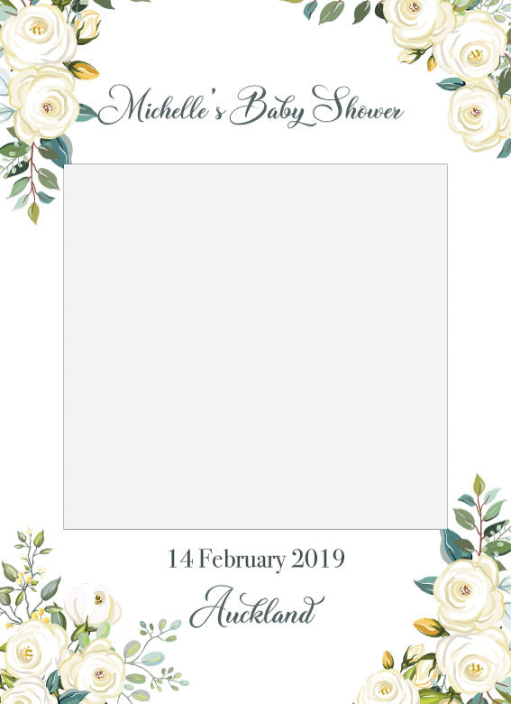 White Roses InstaFrame- Selfie Frame or Instagram Photo Prop Frame ...